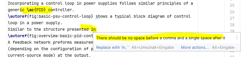 false-positive warning for extra space between text and command · Issue #3141 · Hannah-Sten ...
