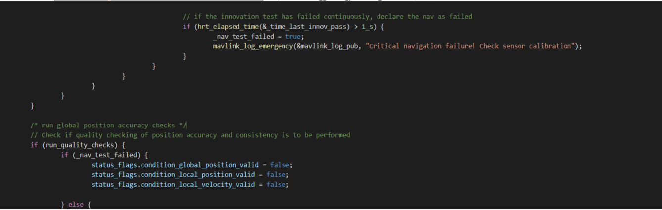 After getting error message "Critical navigation failure! Check sensor calibration",position and ...