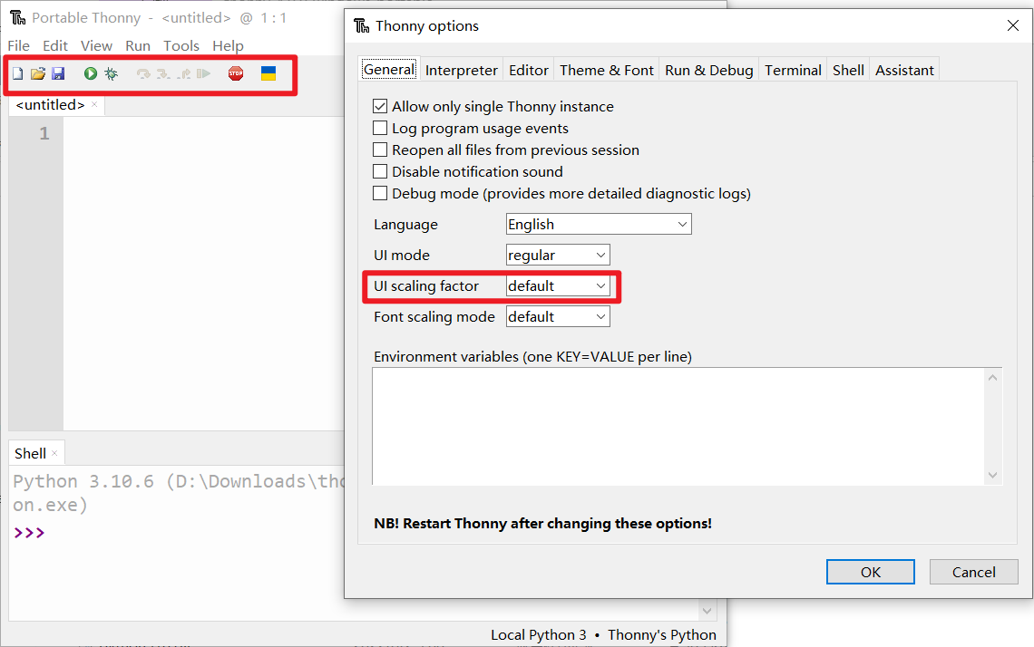 UI zoom factor is invalid · Issue #2392 · thonny/thonny · GitHub