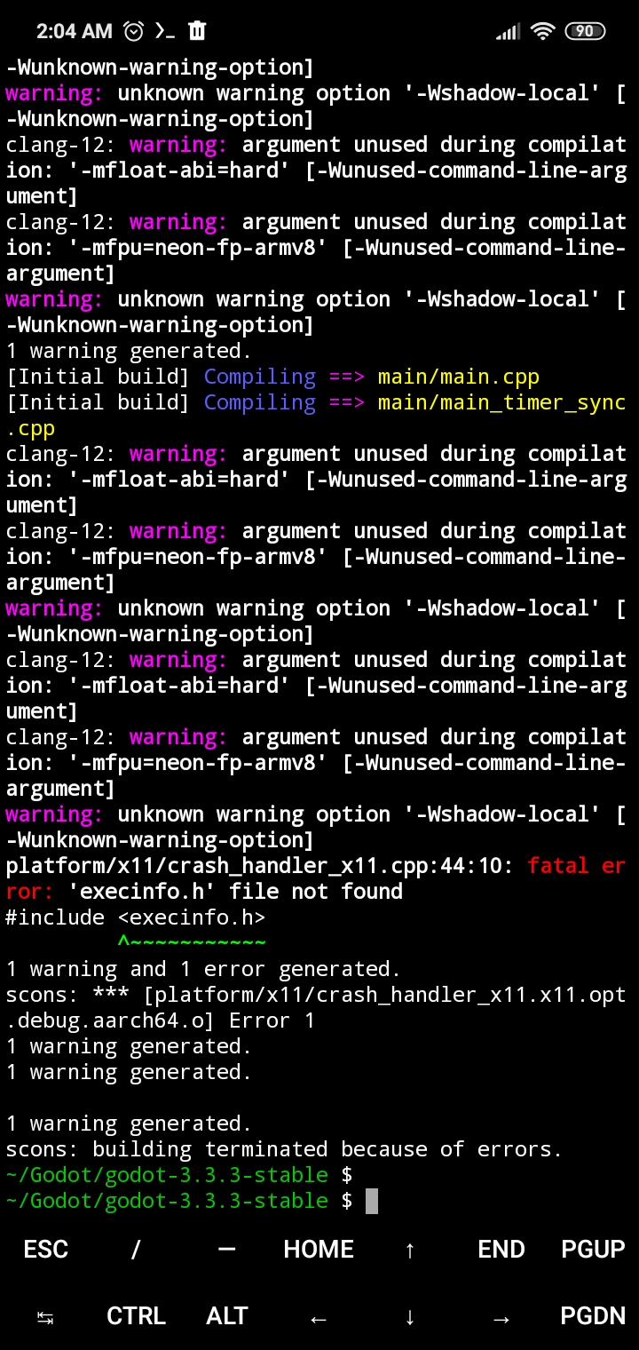 [platform/x11/crash_handler_x11.x11.opt.debug.aarch64.o] execinfo.h not found · Issue #52355 ...