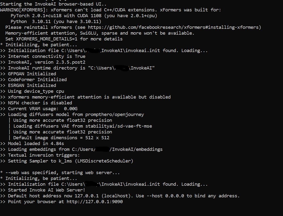 [bug]: Problem with xFormers loading · Issue #3590 · invoke-ai/InvokeAI · GitHub