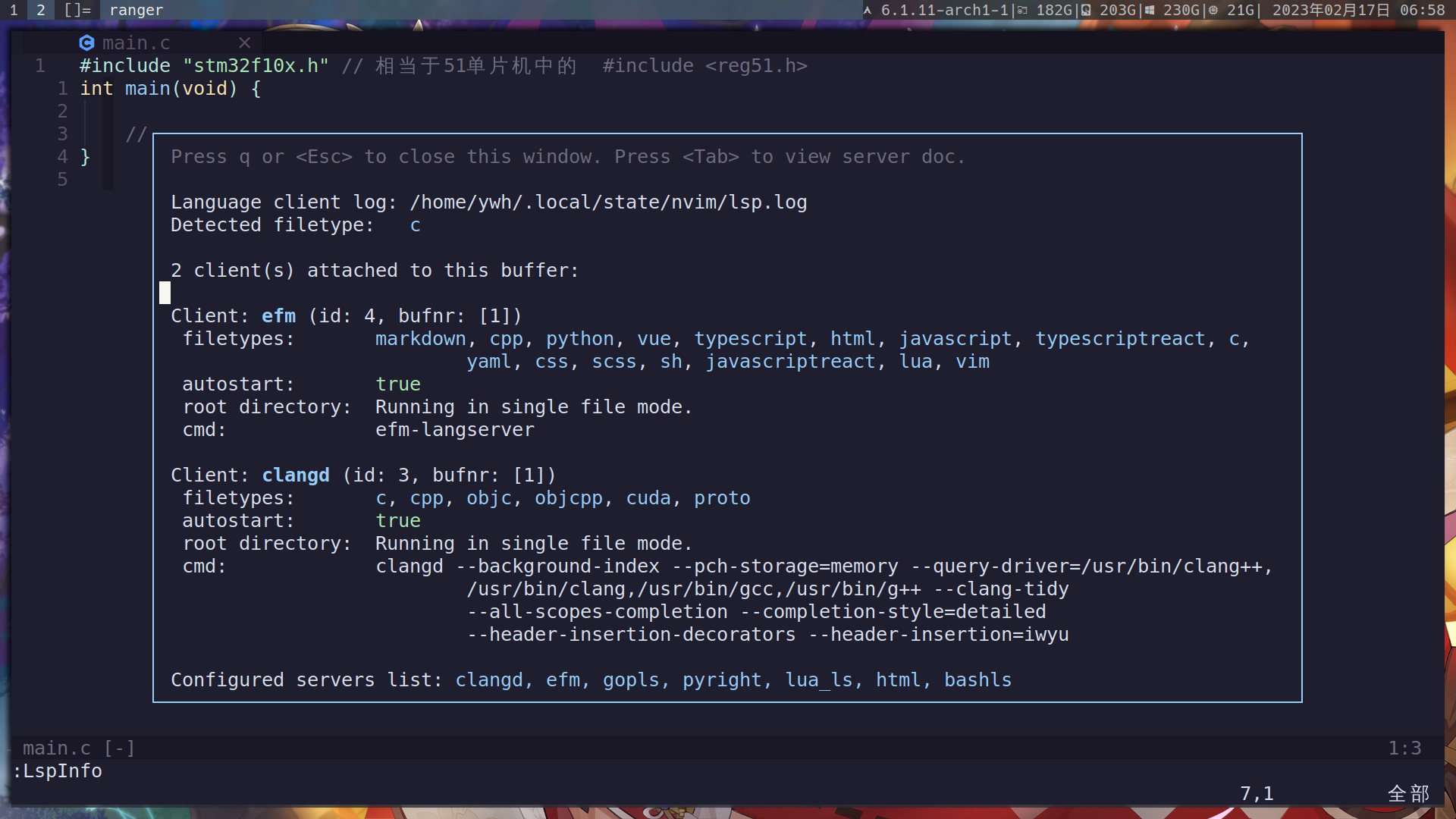 My clangd doesn't seem to be working properly · Issue #526 · ayamir/nvimdots · GitHub