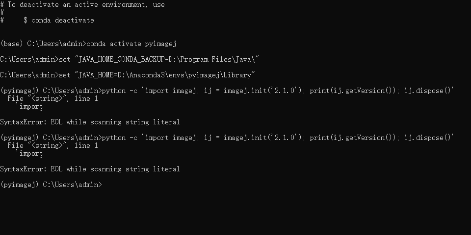 Cannot run installation test too · Issue #104 · imagej/pyimagej · GitHub