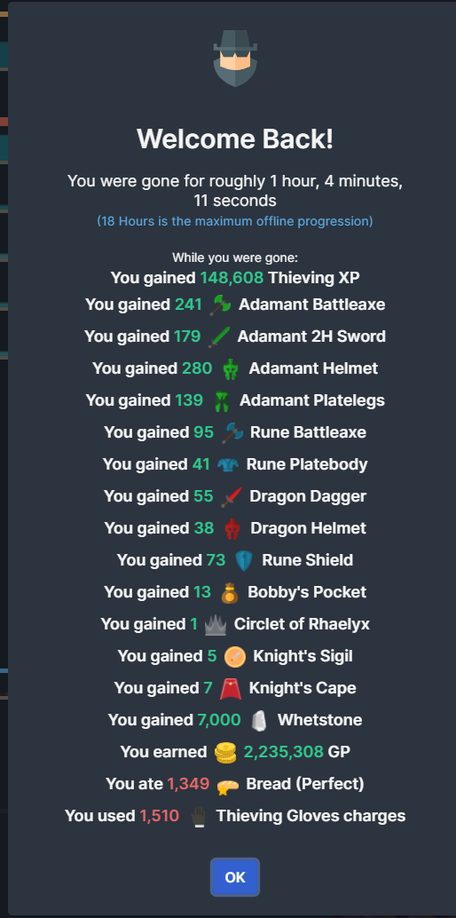 [Bug]: Offline thieving damage/heal miscalculation · Issue #2565 · MelvorIdle/melvoridle.github ...