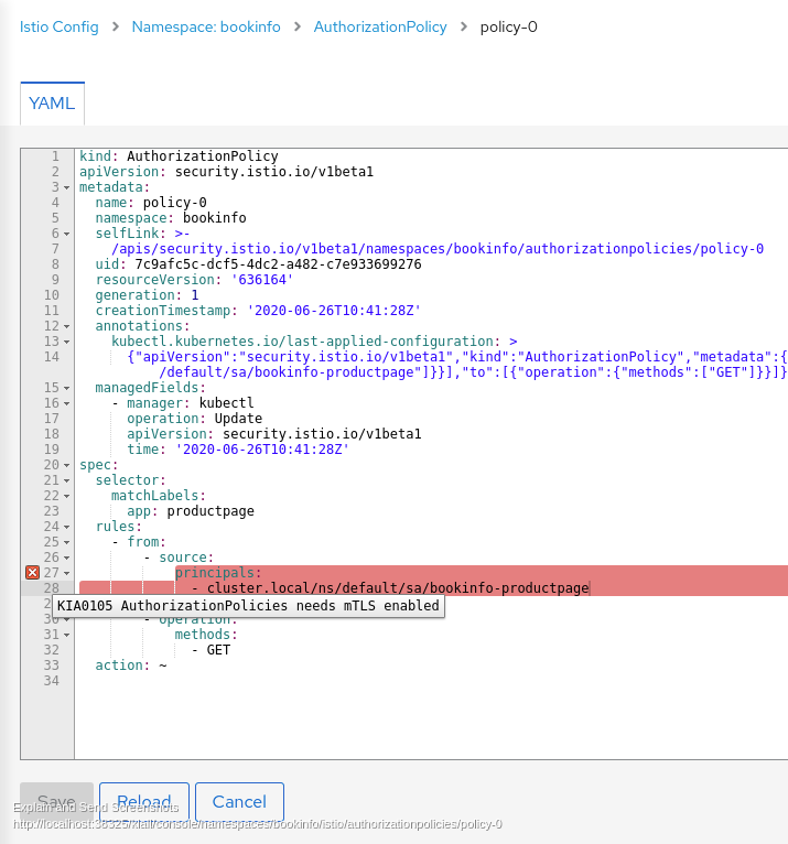 Show principals in topology graph · Issue #2939 · kiali/kiali · GitHub