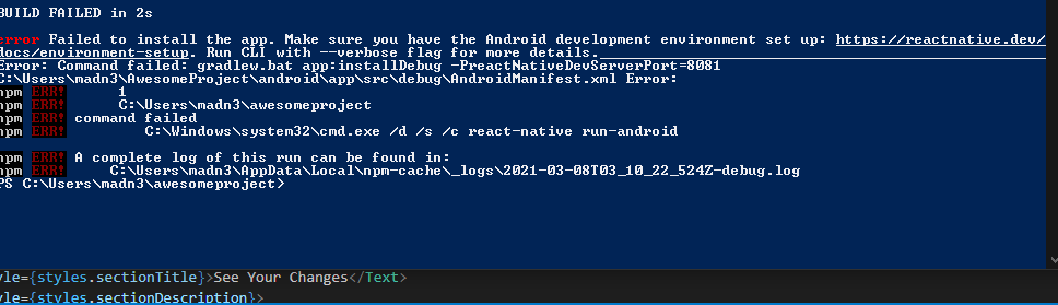 Having Bug During Run Android · Issue 174 · Prscx React Native Photo Editor · Github