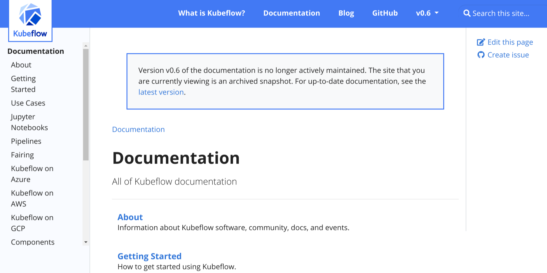 Add a template for an "unmaintained snapshot" banner on archived doc sets · Issue #190 · google ...
