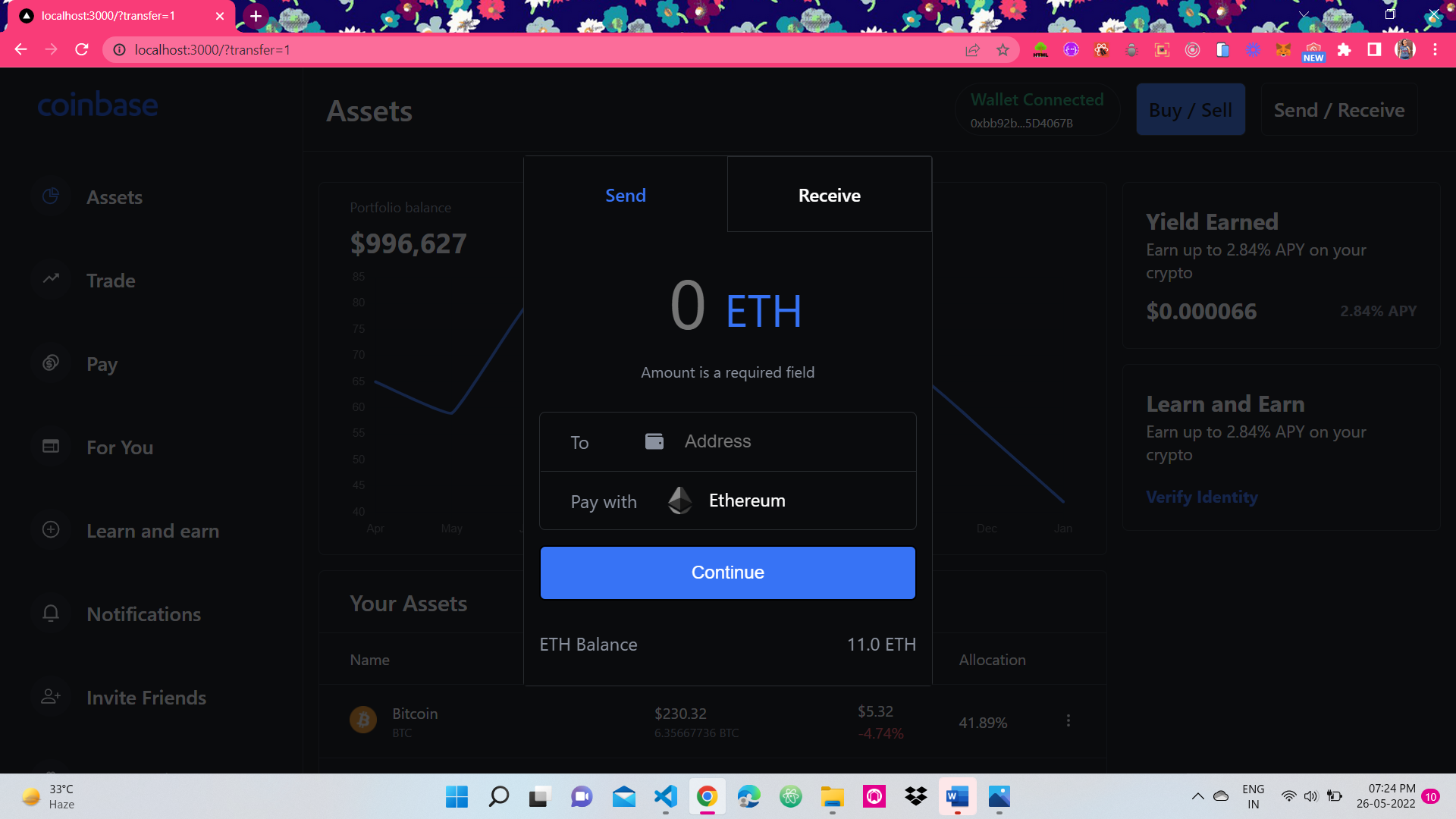 GitHub - DaminiPandey/Coinbase-DEX-Application: Coinbase Decentralized ...