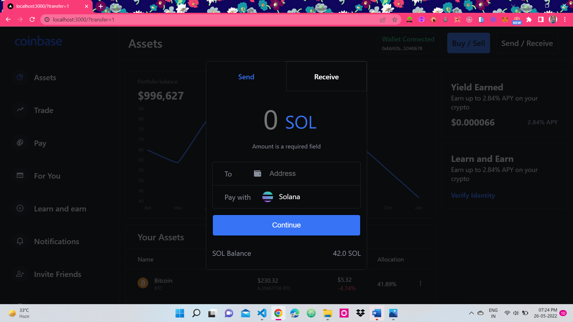 GitHub - DaminiPandey/Coinbase-DEX-Application: Coinbase Decentralized ...