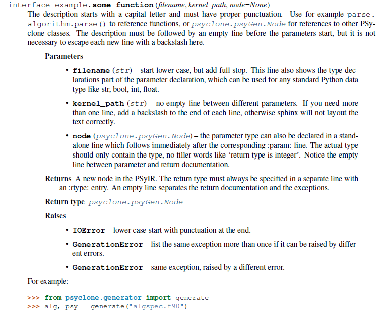 Coding Style For Interface Docstrings · Issue 443 · Stfcpsyclone · Github