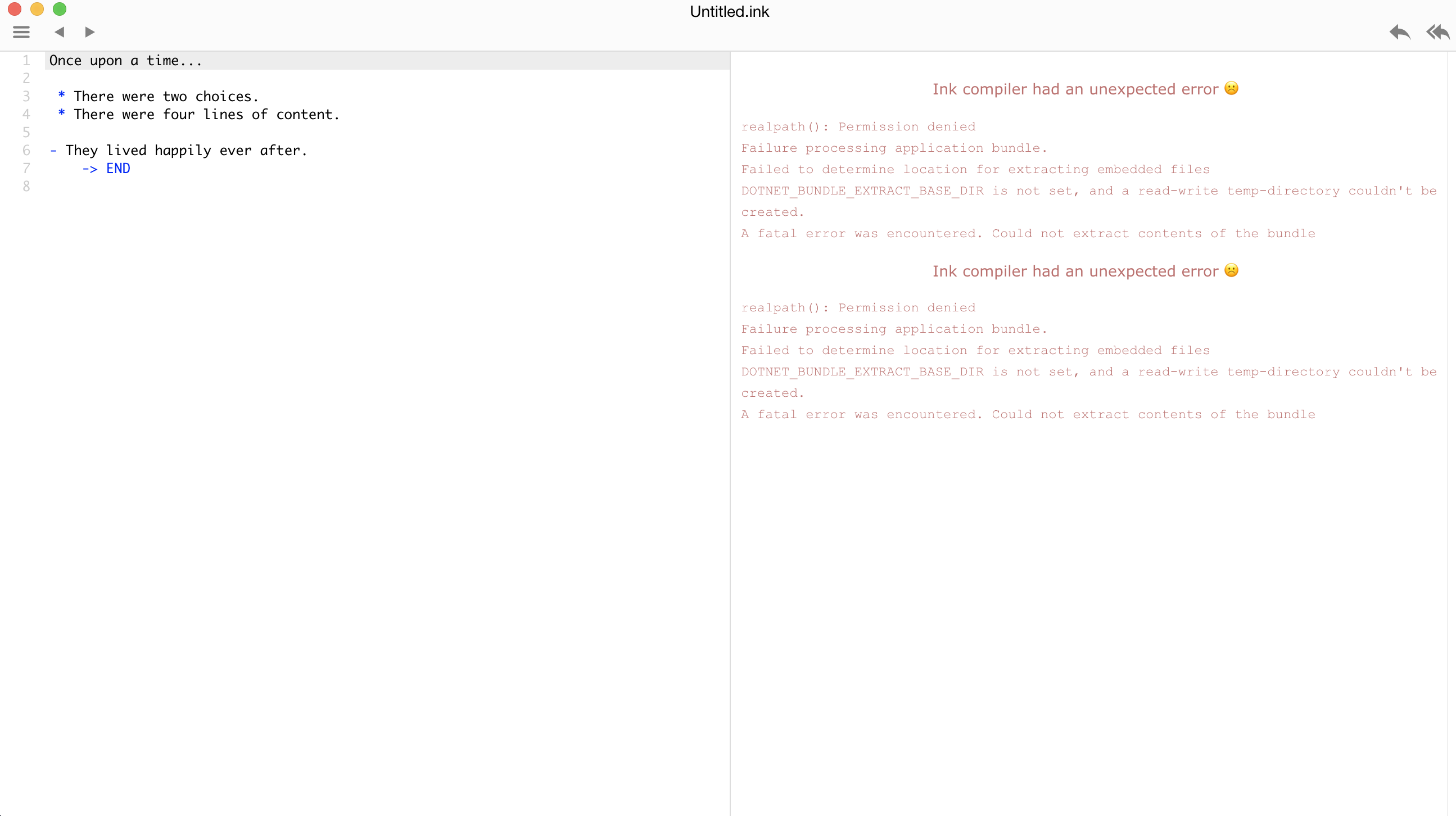 Inky compiler not working with fresh download · Issue #391 · inkle/inky ...