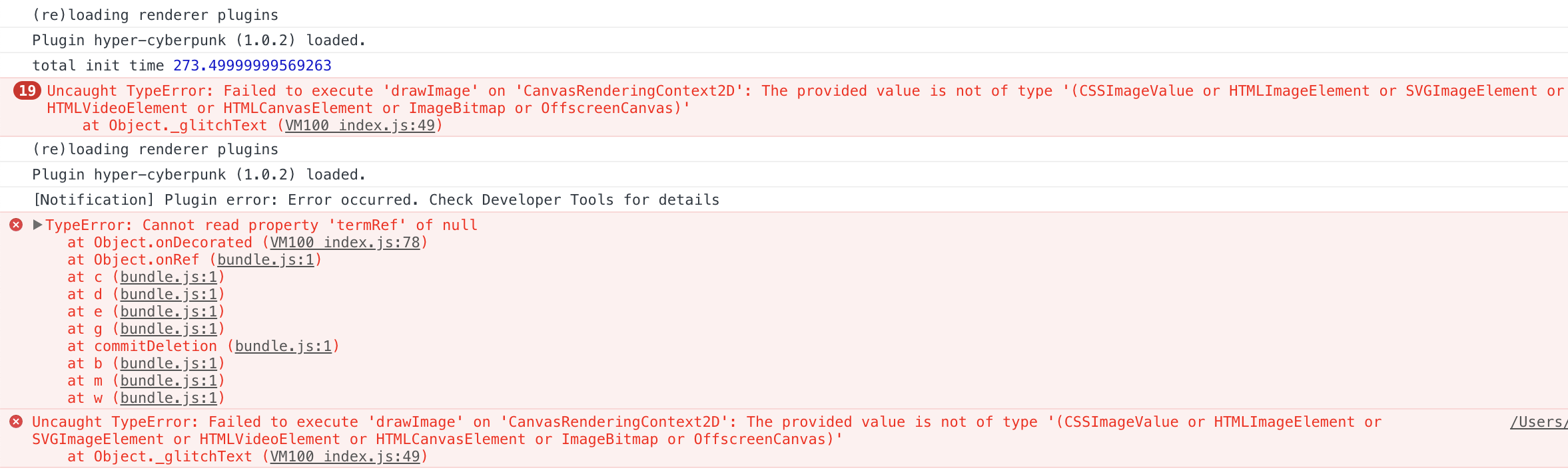 Cyperpunk Theme Plugin Load Error · Issue #5438 · vercel/hyper · GitHub