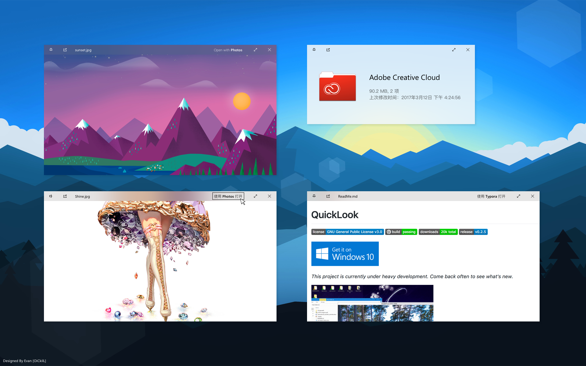 Redesigned The QuickLook UI for Fluent Design System · Issue #56 · QL-Win/QuickLook · GitHub