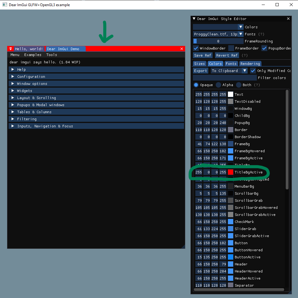 I can't change the docked windows tab background. · Issue #4393 · ocornut/imgui · GitHub