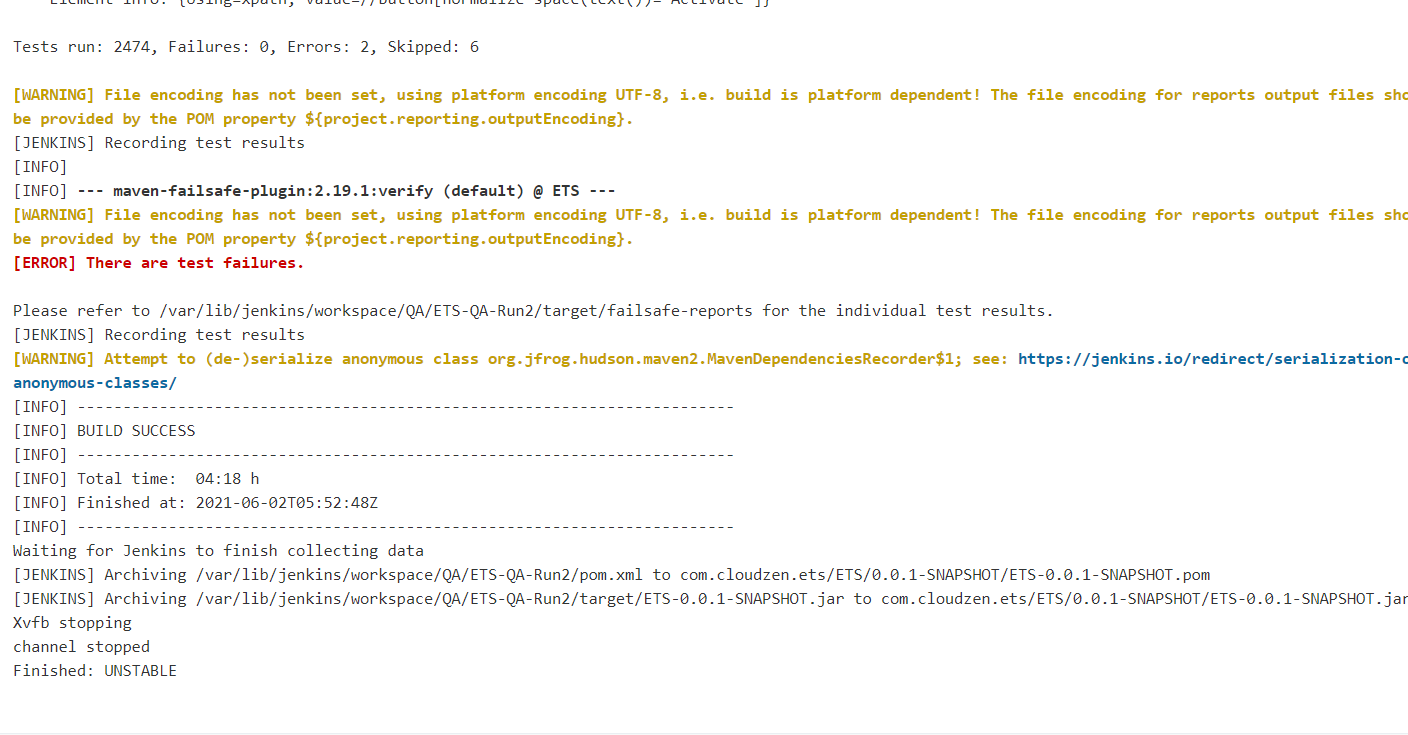 Test launch doesn't finish despite all tests are finished · Issue #795 ...