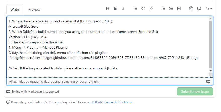 Lỗi trong Queries khi save · Issue #2111 · TablePlus/TablePlus · GitHub