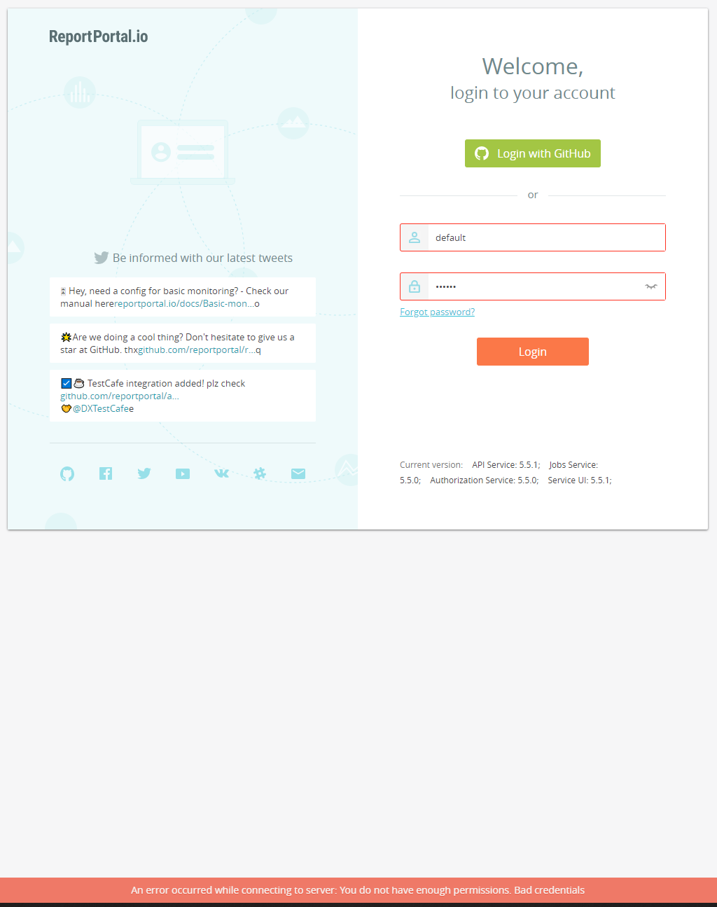 Unable to login to demo portal · Issue #1568 · reportportal/reportportal · GitHub