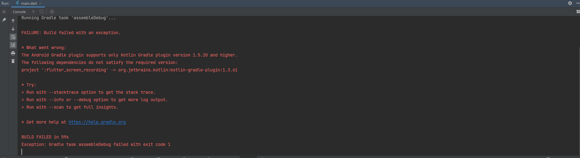 Kotlin Gradle version is too low · Issue #96 · Isvisoft/flutter_screen ... Kotlin Gradle version is too low · Issue #96 · Isvisoft/flutter_screen ...