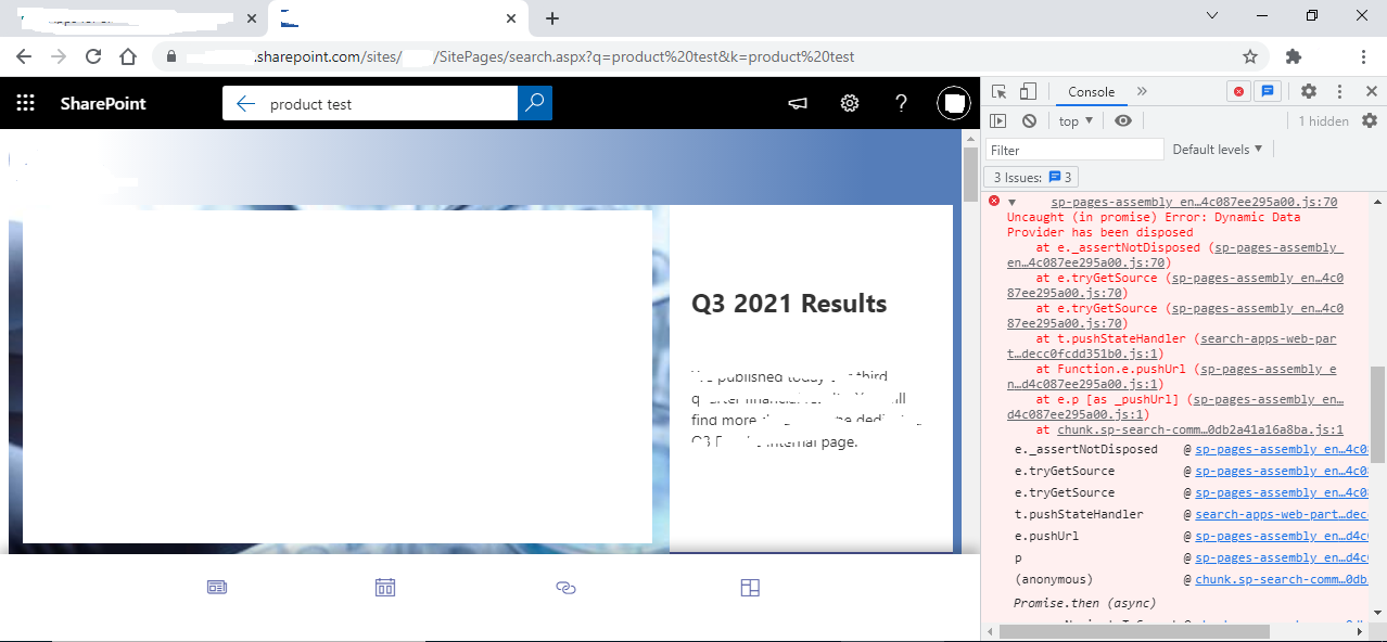 Uncaught (in promise) Error: Dynamic Data Provider has been disposed. · Issue #1430 · microsoft ...