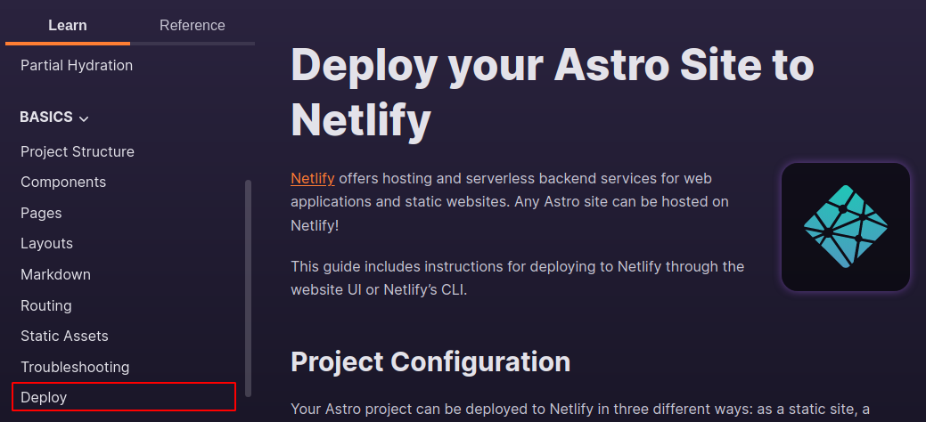 Highlight Deploy/Install pages inside "subpages" · Issue #844 · withastro/docs · GitHub