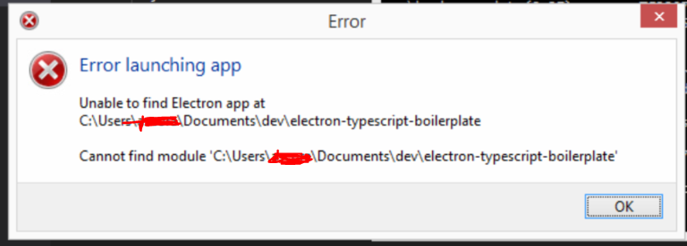 Error during npm start · Issue #1 · mgechev/electron-typescript-boilerplate · GitHub