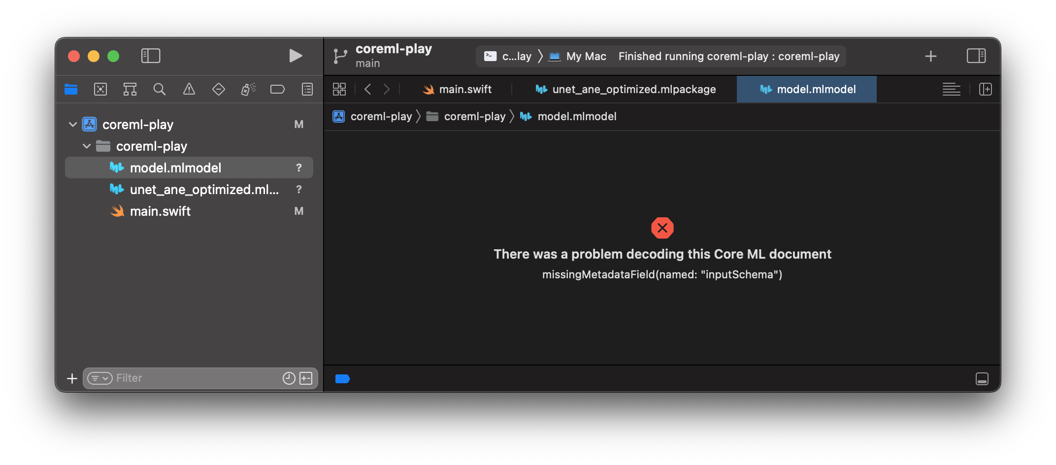 Keras Model Converted To Ml Program Doesnt Load In Xcode · Issue 1301 · Applecoremltools · Github 
