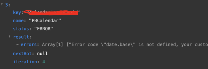 Bug report: Cuando en el campos initialDate se ingresa en un formato incorrecto (o vacío) da ese ...