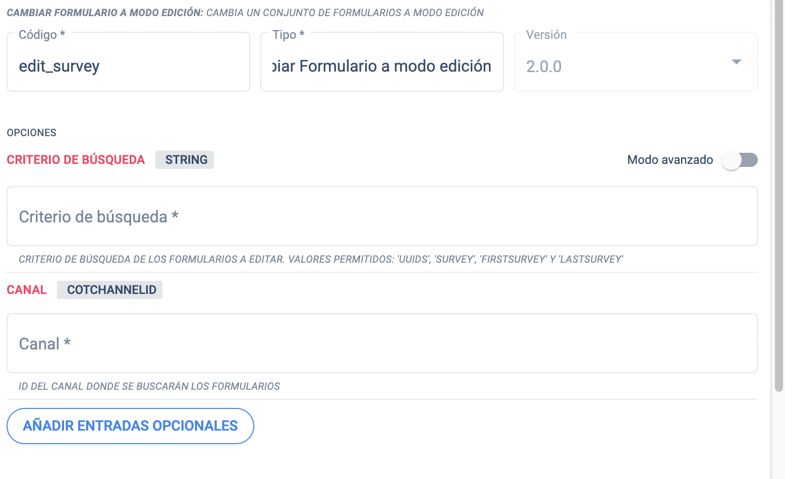 Bug report: Los textos de apoyo que se encuentran en los bot, no deben estar en mayúscula cuando ...