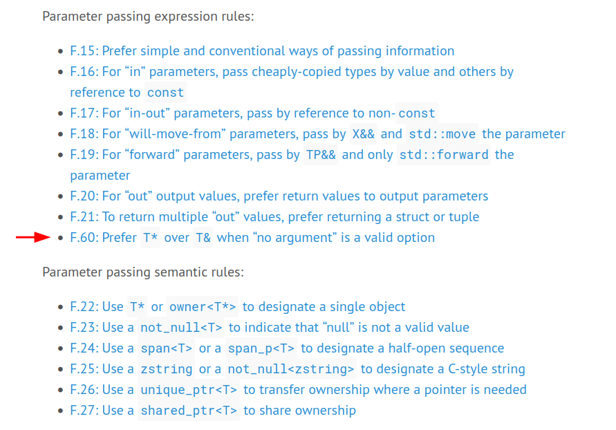 F.60 seems out of place · Issue #2077 · isocpp/CppCoreGuidelines · GitHub
