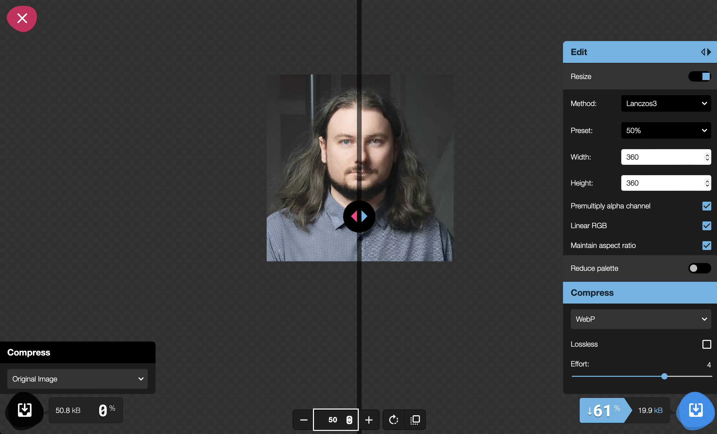 Image resize adds artifacts with WebP and Safari TP · Issue #1336 · GoogleChromeLabs/squoosh ...