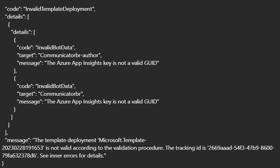 2nd The Azure App Insights key is not a valid GUID (Code ...