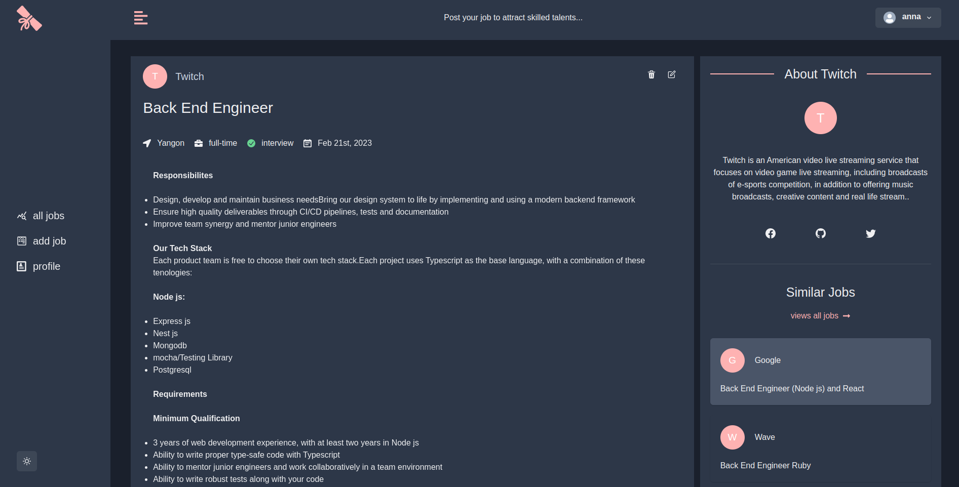 GitHub - Copheles/Job-Myanmar: Fully Featured Job Website with comment replies system ...