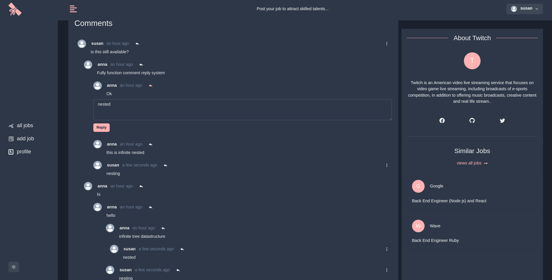 GitHub - Copheles/Job-Myanmar: Fully Featured Job Website with comment replies system ...