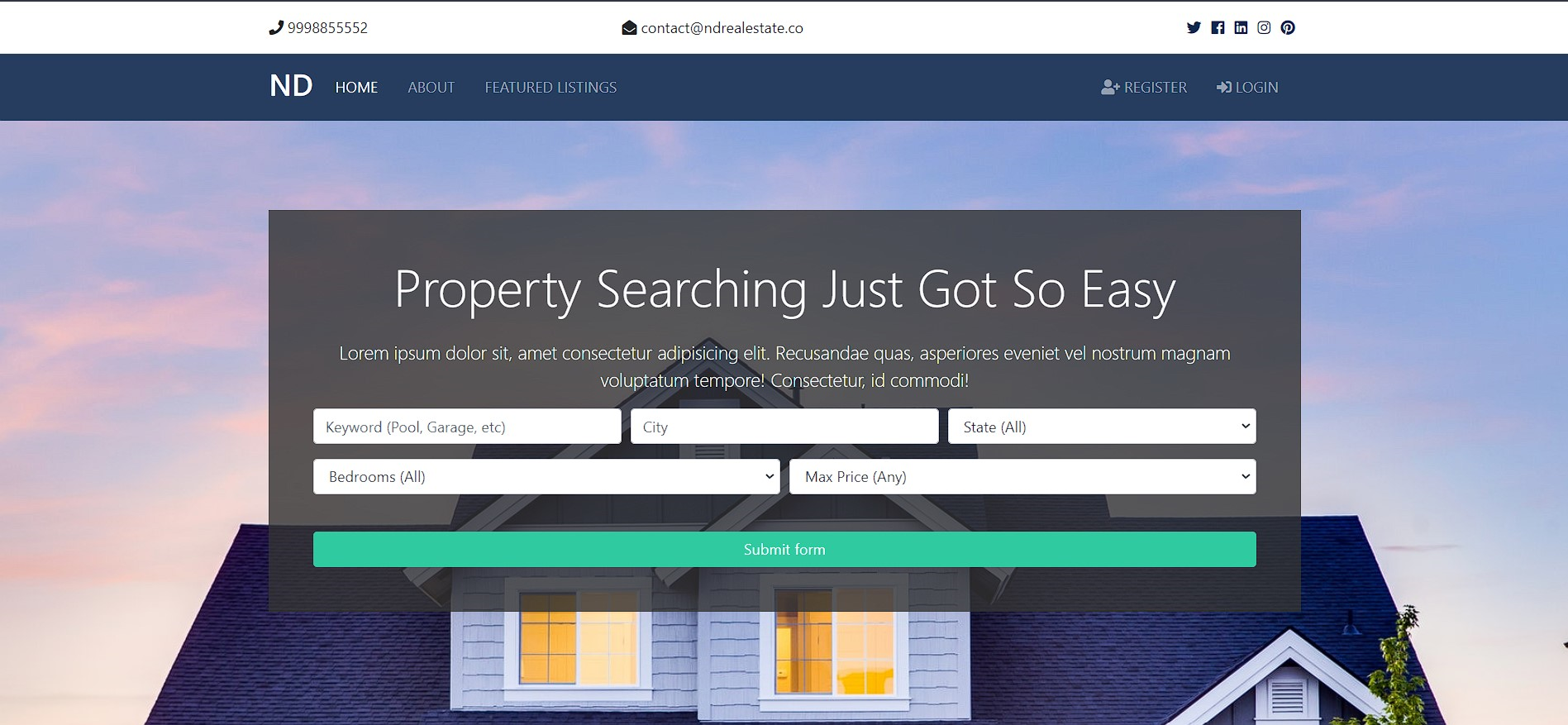 GitHub - dishant16/REALESTATE-website-: In this project customer can find property and contact ...