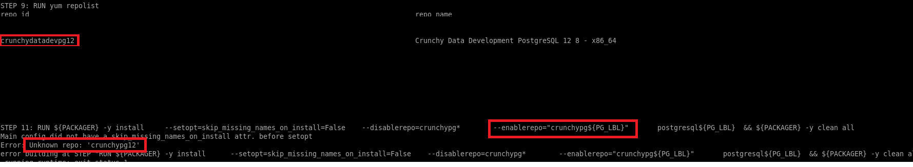 Incorrect CrunchyPg repo name · Issue #1323 · CrunchyData/crunchy-containers · GitHub