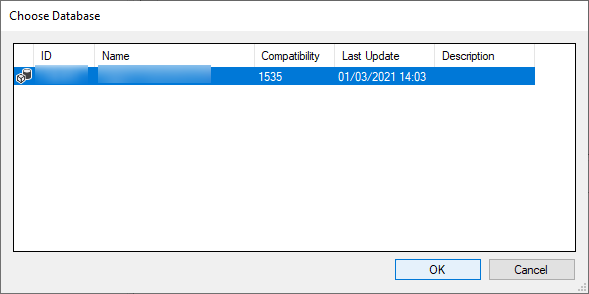 The database with id xxxxxxx doesnt exist in the collection. I tried to ...