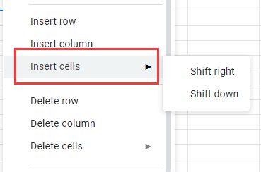[Feature request]Right-click menu, support inserting cells to move right and move down · Issue ...