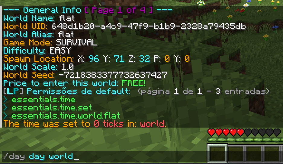 `essentials.time.world` permission not being checked · Issue #5500 · EssentialsX/Essentials · GitHub