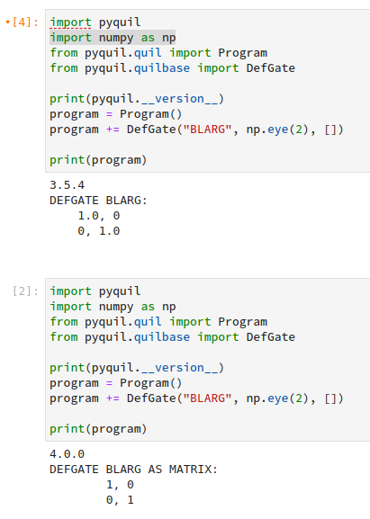 Defgates print with decimals in pyquil 3, not in pyquil 4 · Issue #1669 ...