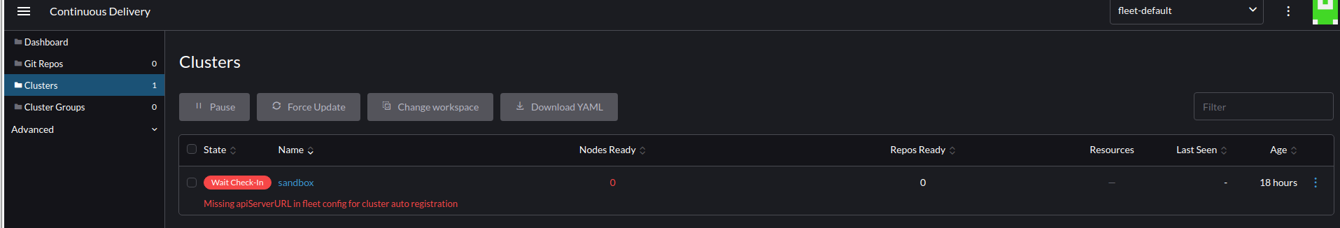 Wait Check In Error Missing Apiserverurl In Fleet Config For Cluster Auto Registration
