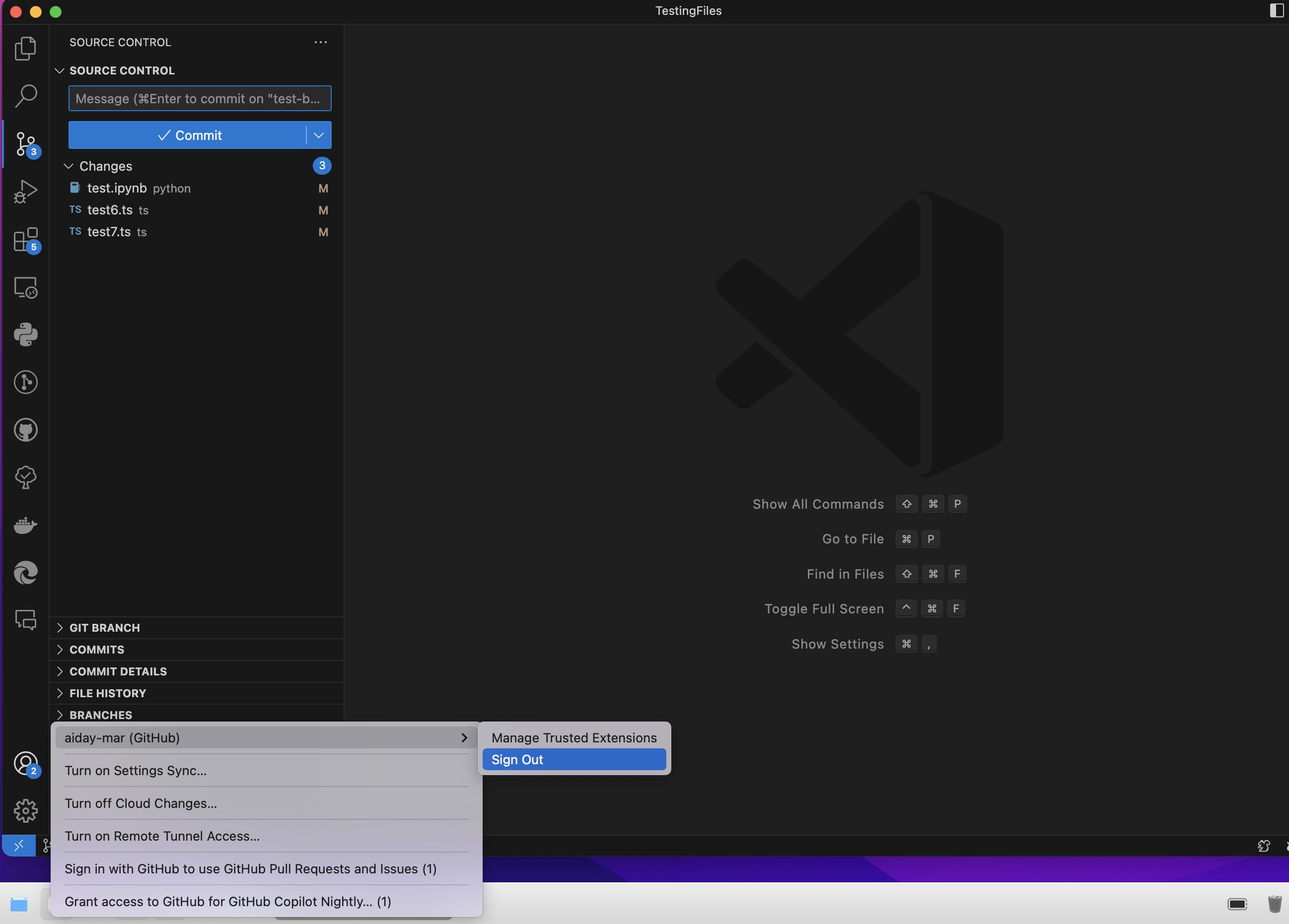 Test blue badge on accounts menu · Issue #4861 · microsoft/vscode-pull ...
