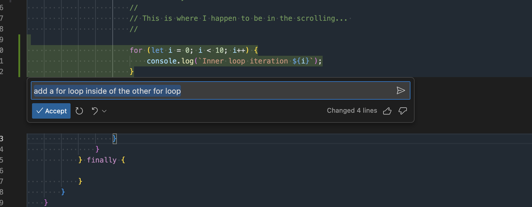 [Improvement] Make the inline chat background the same color as the selection · Issue #185122 ...