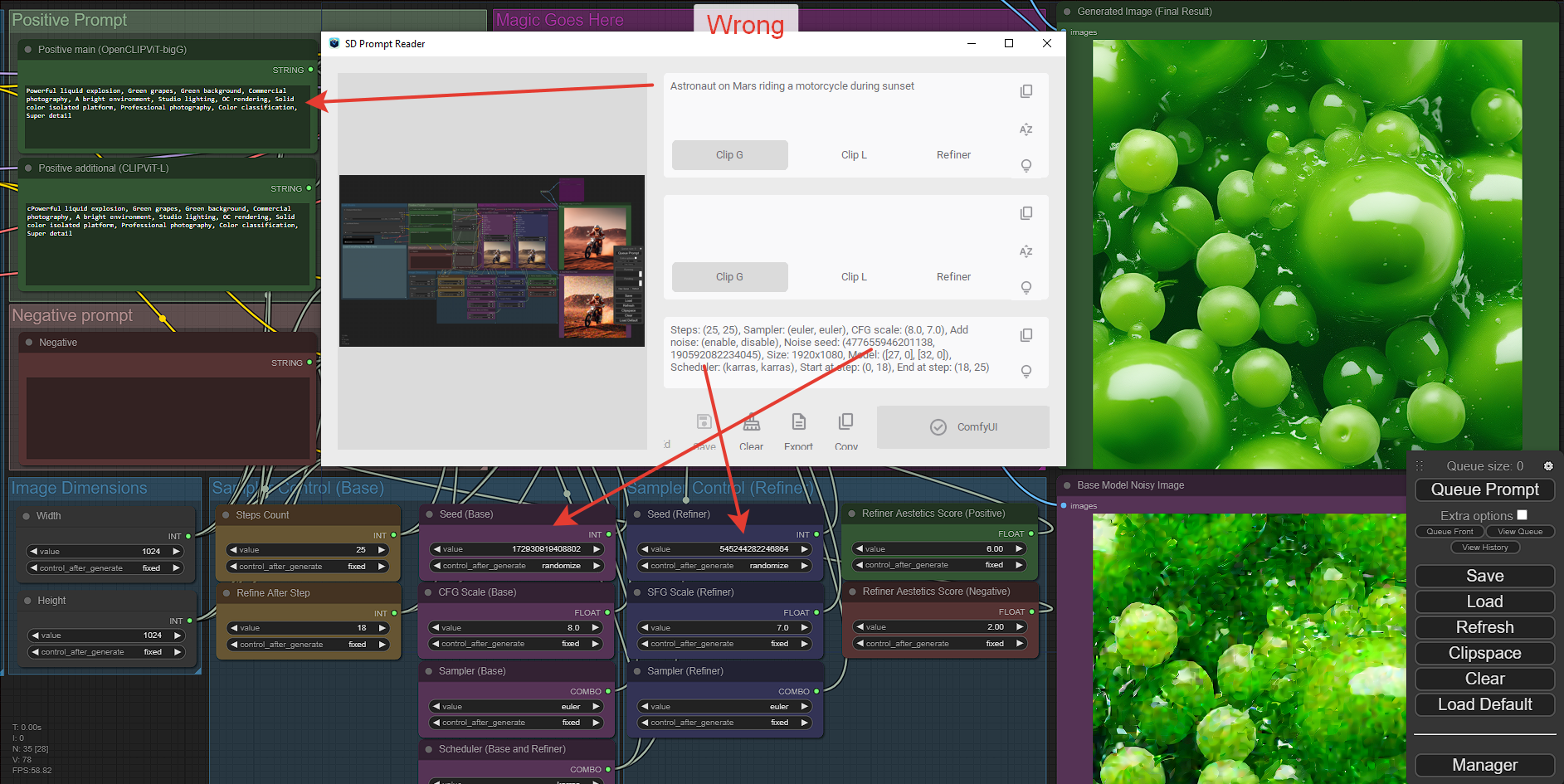 Wrong noise seeds, wrong prompts and image artifacts after loading old generations · Issue #1820 ...