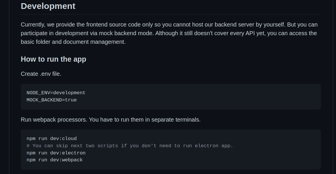 Provide development envs of cloud space · Issue #1019 · BoostIO/BoostNote-App · GitHub