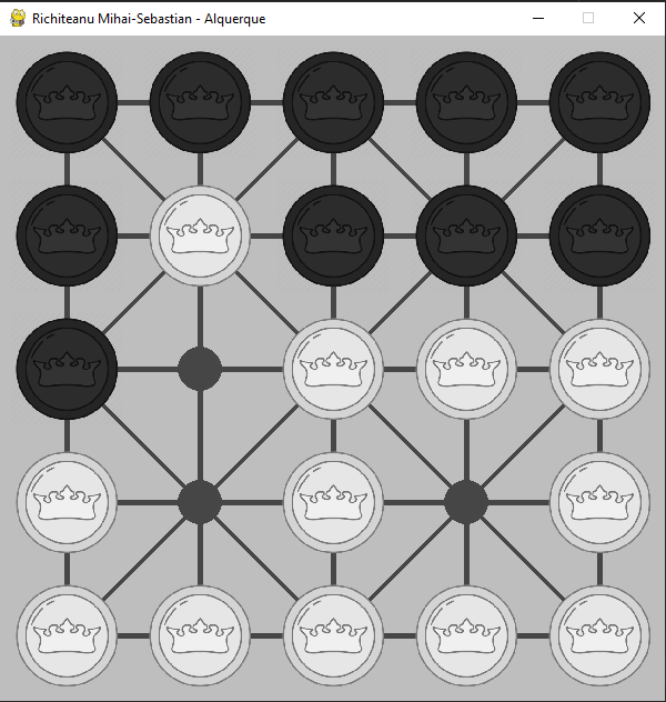 GitHub - SebastianRichiteanu/Alquerque-Game: Simple AI + Alquerque game made with pygame.