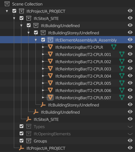 BlenderBIM: IfcElementAssembly objects should not be represented by ...
