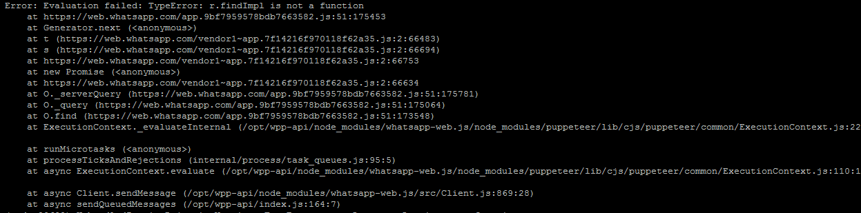 Error: Evaluation failed: TypeError: r.findImpl is not a function · Issue #2386 · pedroslopez ...
