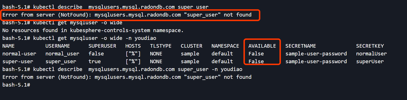 Mysqlv1alpha1mysqluser创建用户资源自定义用户名不生效，只支持super User吗？ · Issue 779 · Radondbradondb Mysql