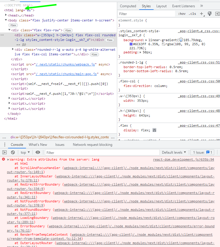 Warning: Extra attributes from the server: style · Discussion #22388 ...