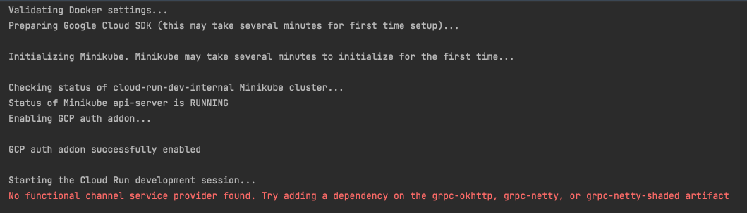 [BUG] GoLand Cloud Run - No functional channel service provider found · Issue #849 ...